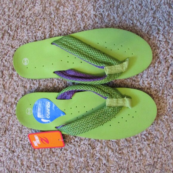 Energy Zone | Shoes | Nwt Energy Zone 9 Lime Green Aquaflo Flip Flops ...